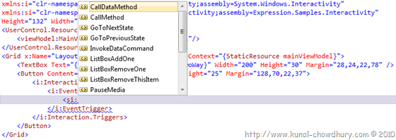 Using EventTrigger in XAML for MVVM – No Code Behind Code